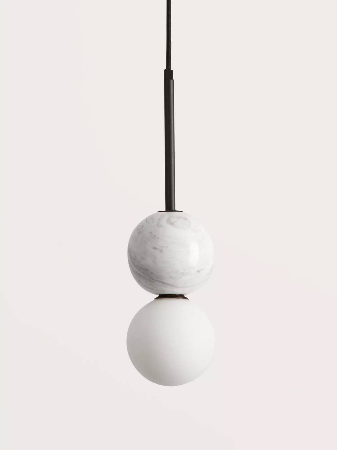 Aromas :: Hanging lamp Dalt white shade dia. 10 cm white || black C1280 ...